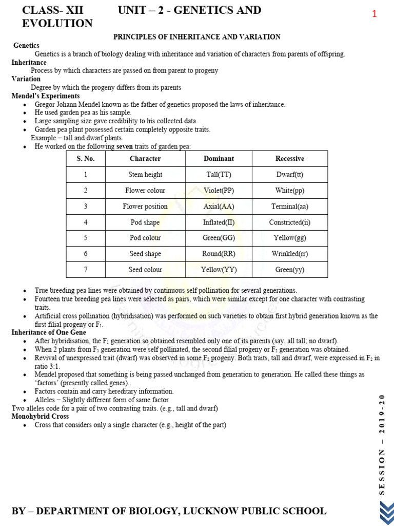 BIOLOGY UNIT 2 NOTES | PDF | Operon | Translation (Biology)