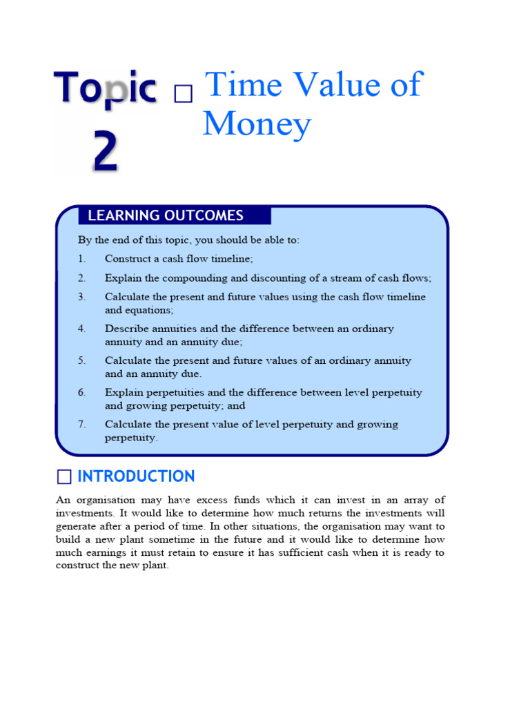 Time Value of | PDF | Present Value | Interest