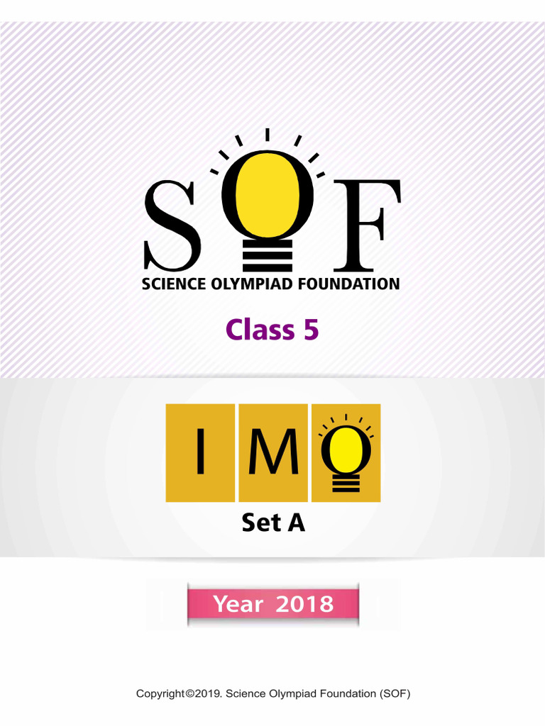 SOF IMO Level 1 2018 Set A | PDF
