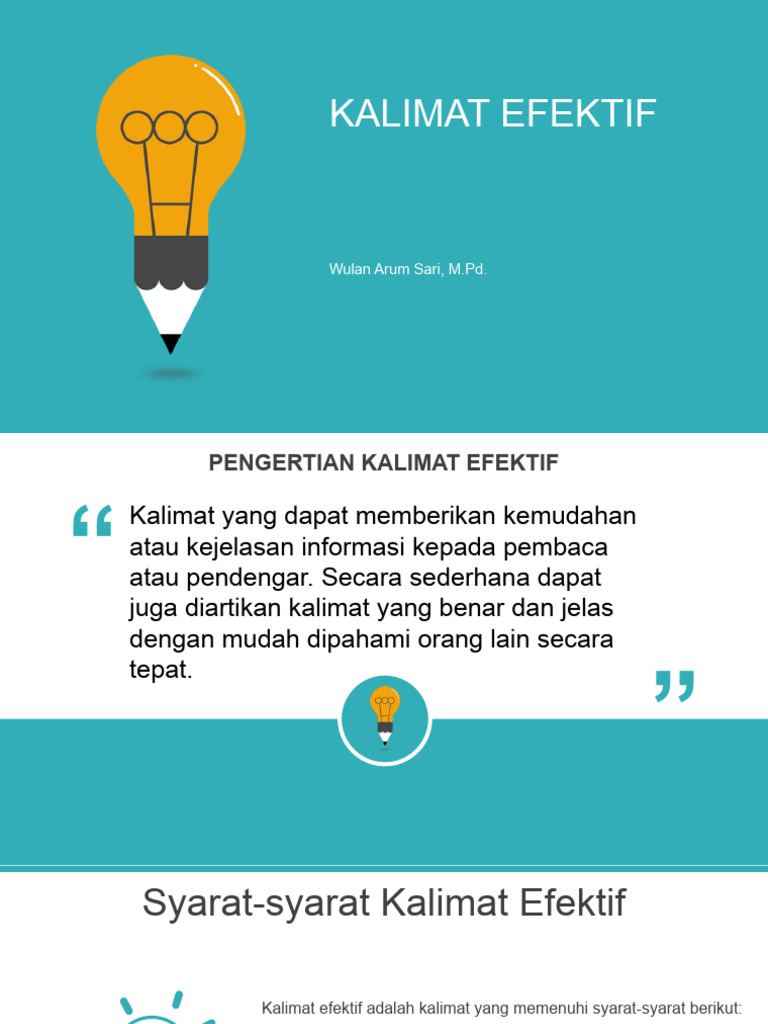 Kalimat Efektif | PDF
