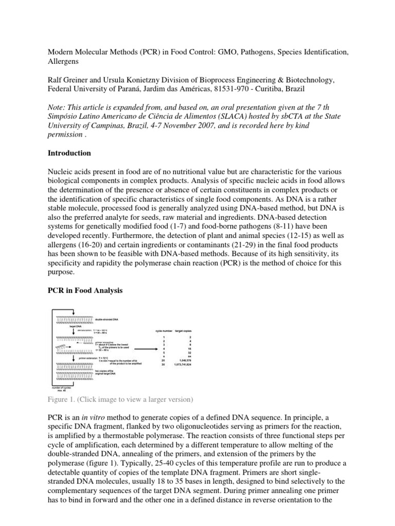 Modern Molecular Methods | PDF | Polymerase Chain Reaction ...