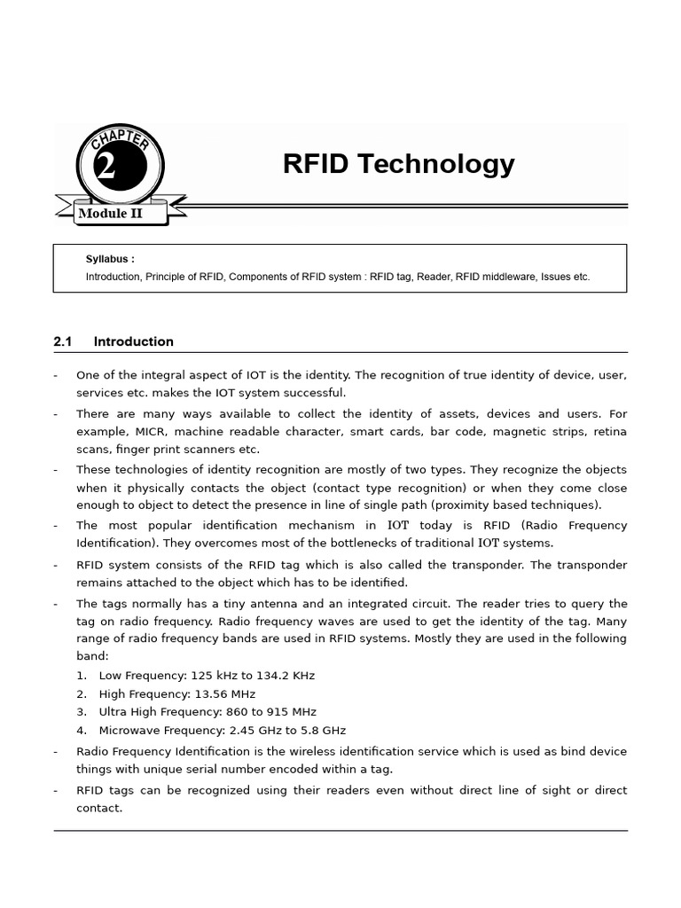 Chap 2 | PDF | Radio Frequency Identification | Antenna (Radio)