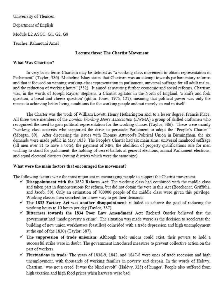 the chartist movement | PDF