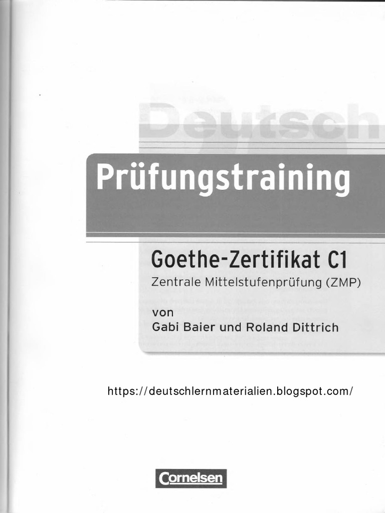 Deutsch Prüfungstraining Goethe Zertifikat C1 | PDF