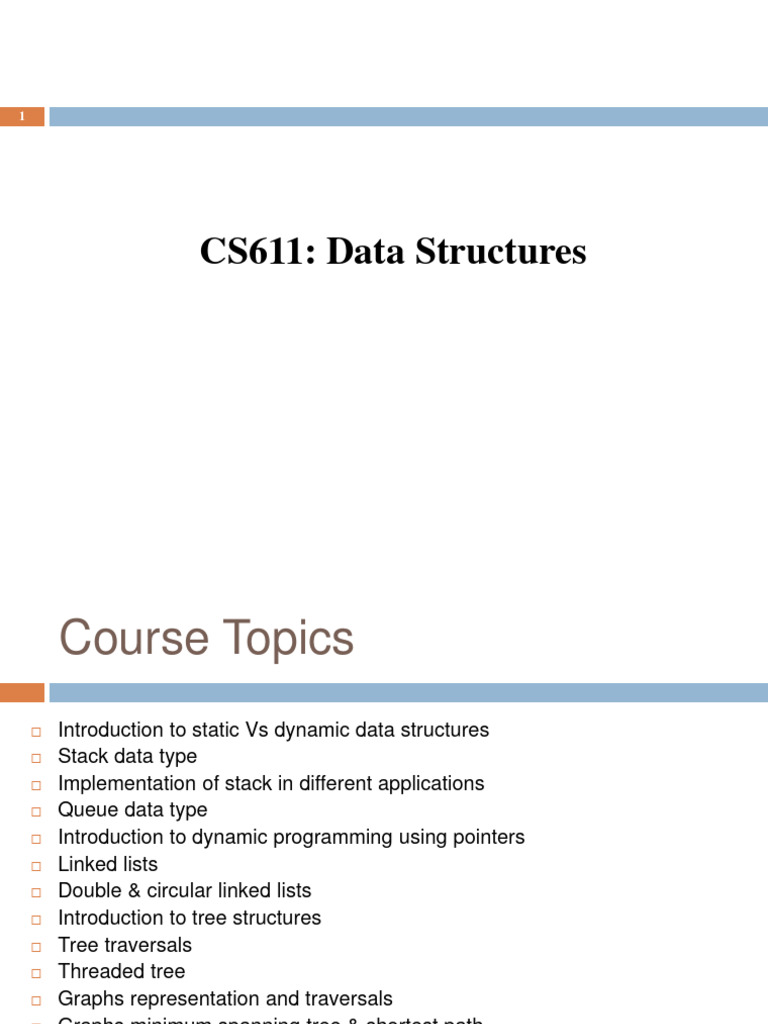 Cs611 L01 Data Structures Introduction Saleh Pdf Time Complexity Algorithms And 