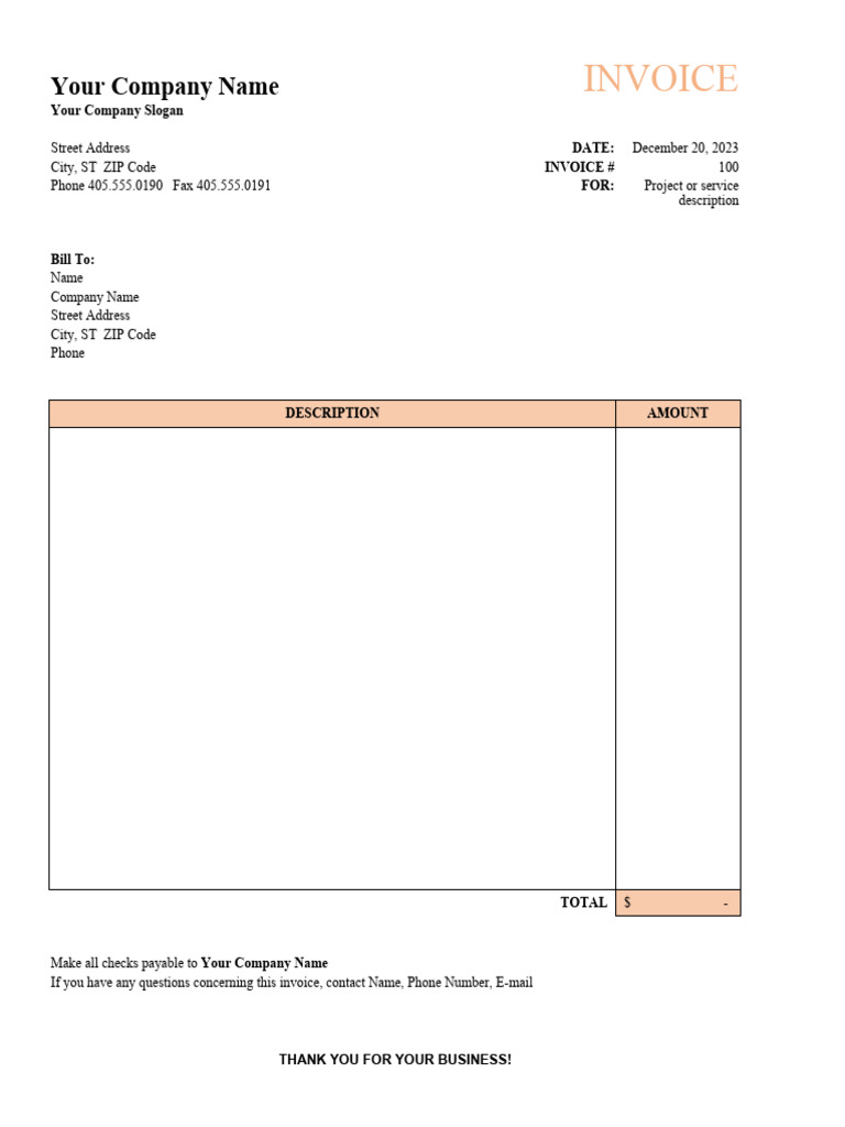 Invoice Templates Excel 02 | PDF