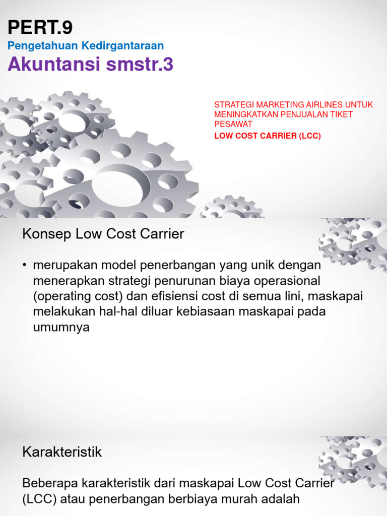 Pert - 9-Low Cost Carrier (LCC) | PDF