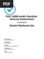 FSSC 22000 V6 Audit Checklist for Food Safety | PDF | Food Safety | Safety