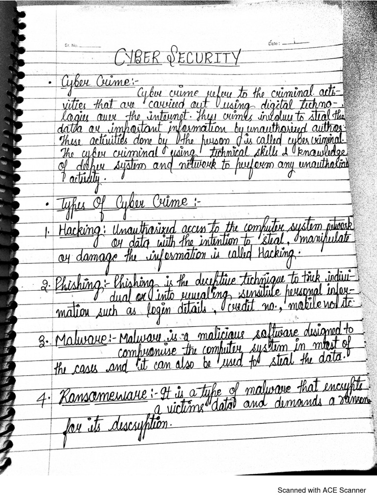 Cyber Security Notes | PDF