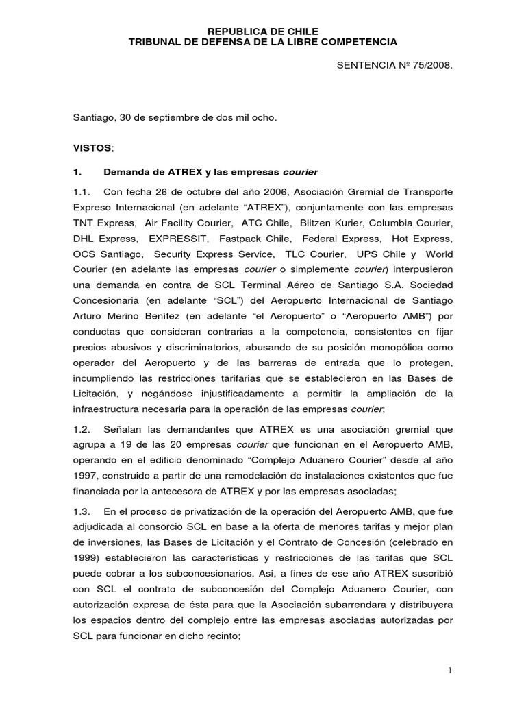Sentencia 75 2008 - Atrex | PDF