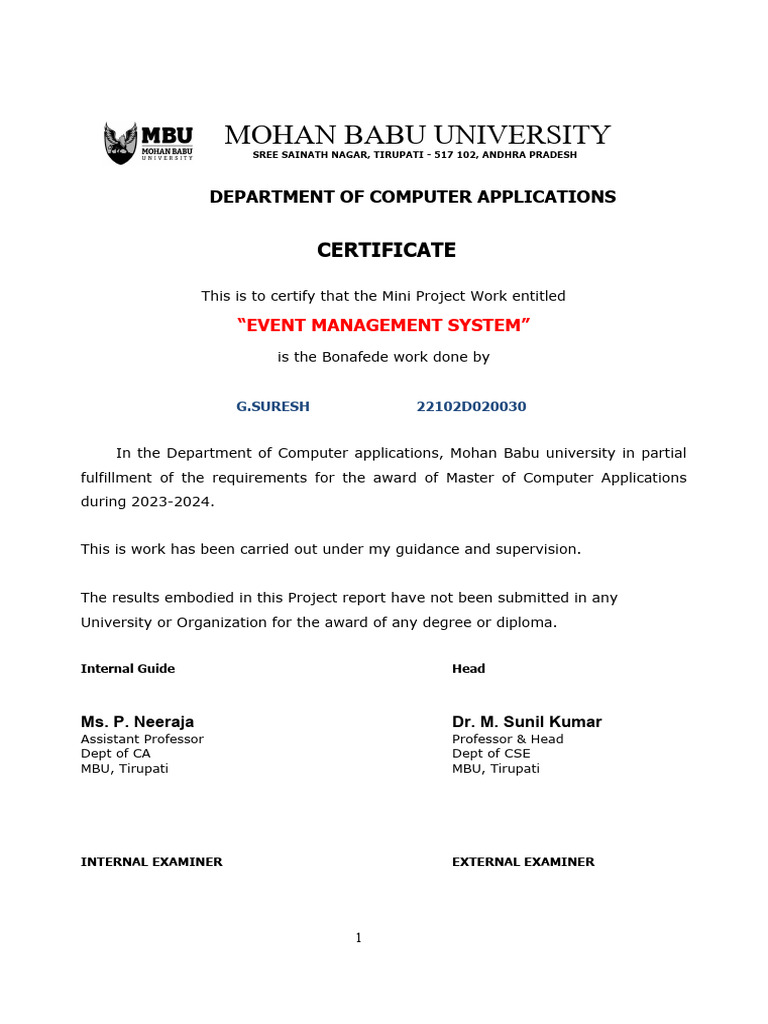 Event Management System Project | PDF | Use Case | Class (Computer ...