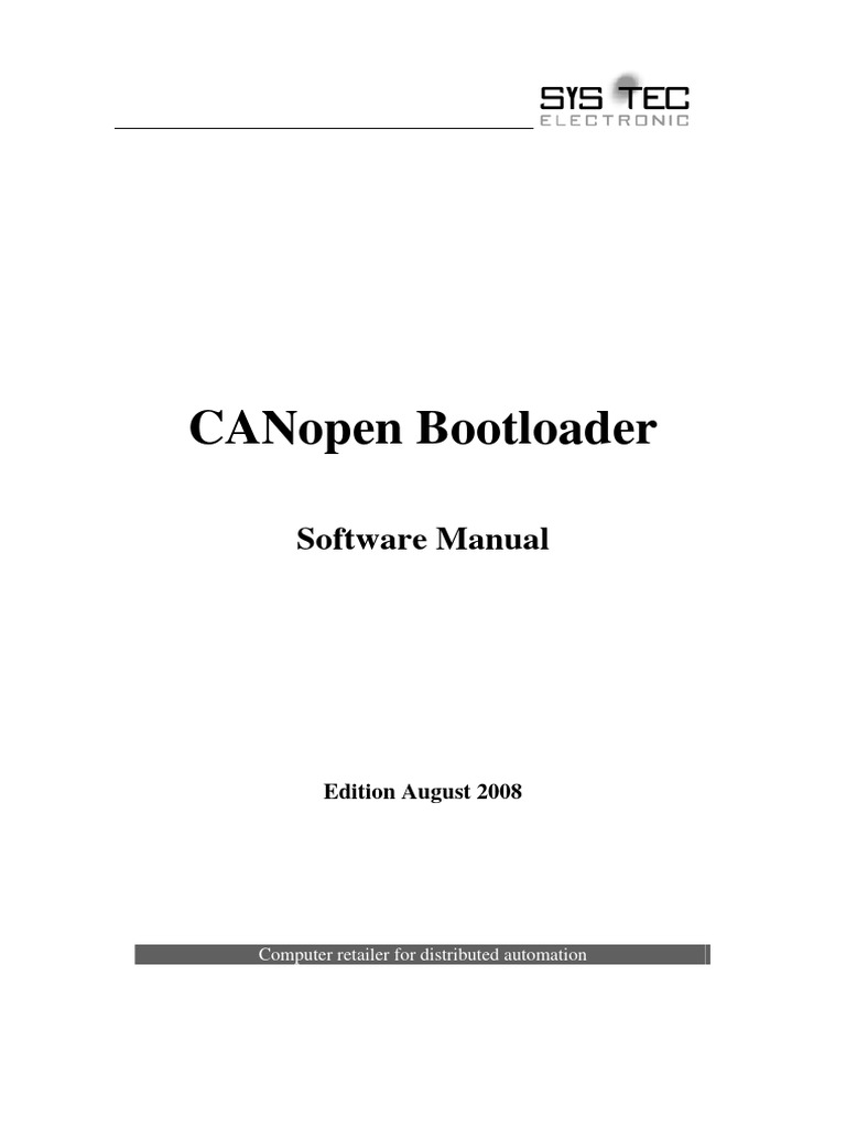 CANopen-BootloaderSoftware Manual L-1112e 05 | PDF | Booting | Pointer (Computer Programming)