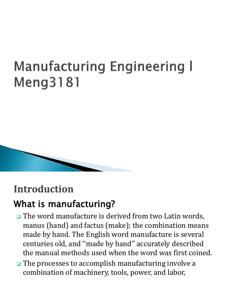1. Introduction Mfg (2) | PDF
