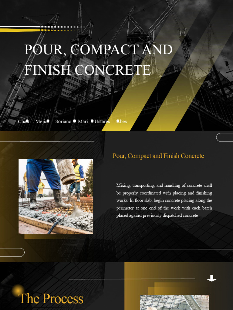 Pour Compact and Finish Concrete Construction | PDF | Concrete ...