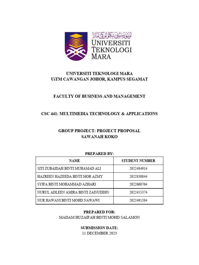 CSC441 - Jba2523c - Sawanah Koko - Project Proposal | PDF | Chocolate ...