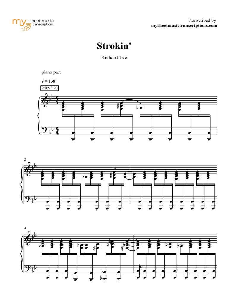 Strokin' (Richard Tee) - MSMT 2 - Full Score | PDF