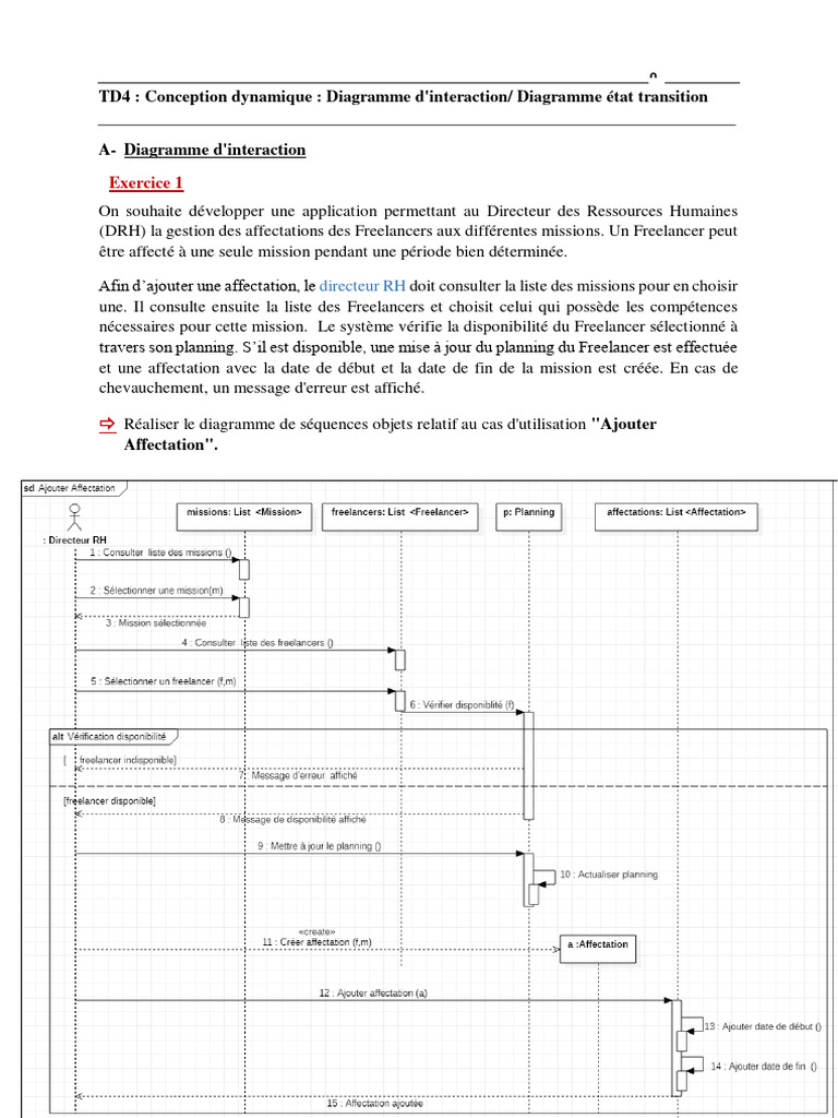 Correction TD4 Diagramme de Séquences Objets | PDF | Ordinateurs