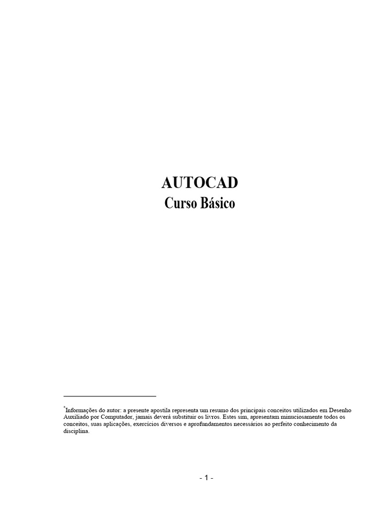 Apostila AutoCAD | PDF | Auto Cad | Janela (informática)
