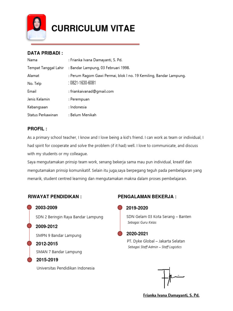 CV INKA BARU-dikonversi | PDF | Karier & Perkembangan | Ilmu Sosial