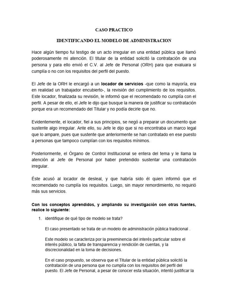 Caso Practico Weber y NGP | PDF