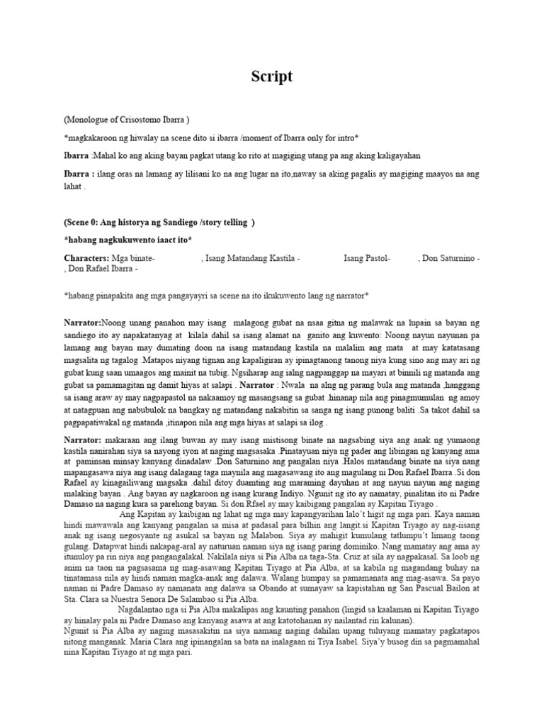 Story Line Script | PDF