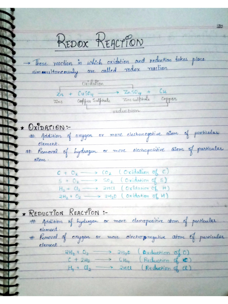 Redox Reaction | PDF
