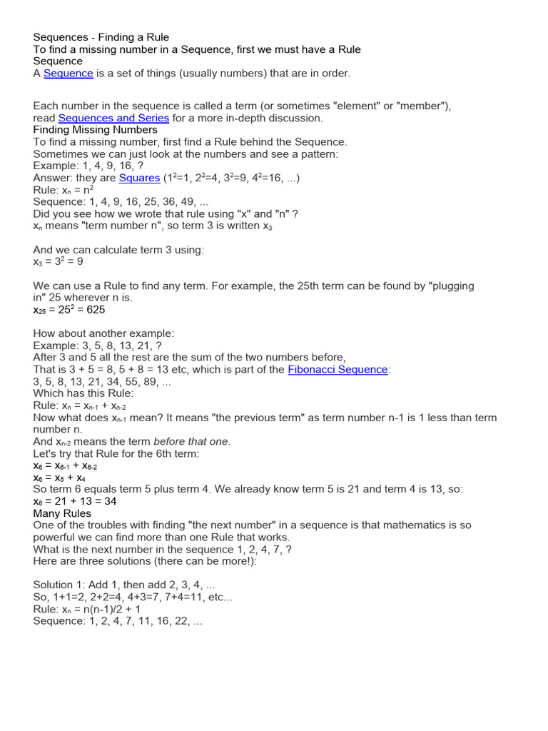 Find The Missing Term | PDF