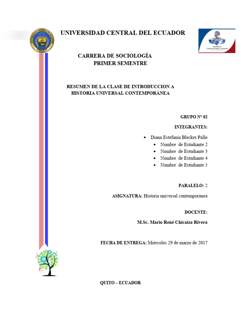 Formato para Trabajos de La UCE | PDF