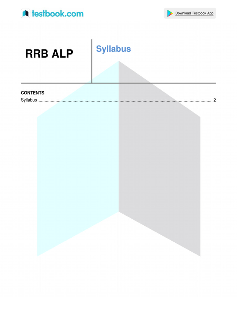 RRB Alp Syllabus 69852604 | PDF
