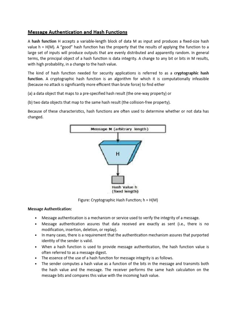 Chapter 9 Message Authentication and Hash Functions | PDF
