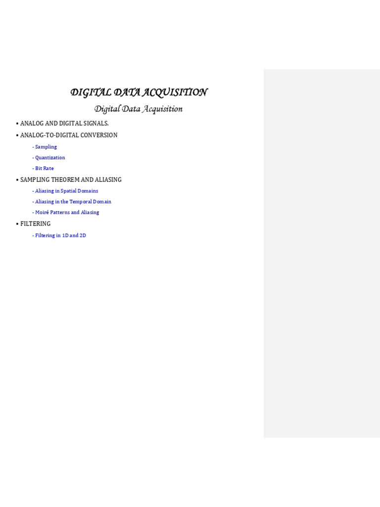 Digital Data Acquisition | PDF