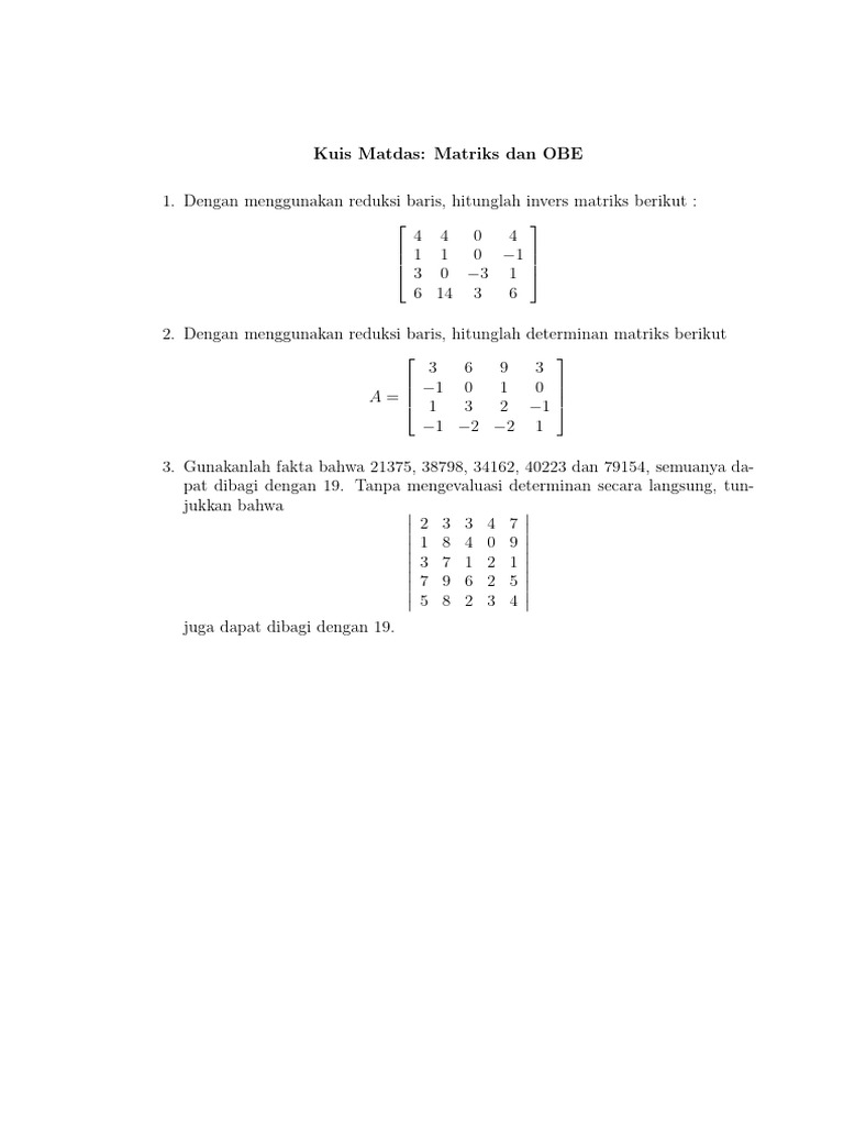 Latihan Soal OBE | PDF