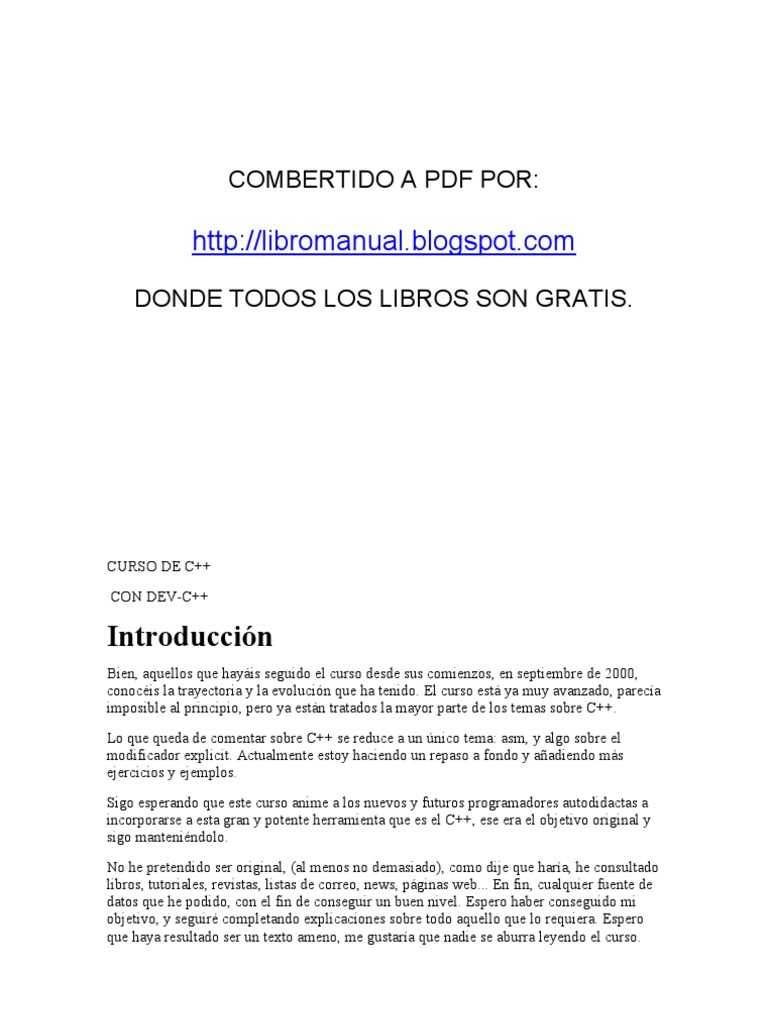 Curso+de+c+++Con+Dev C++ | PDF | C ++ | Compilador