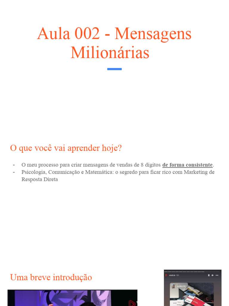 Aula 002 - Mensagens Milionárias | PDF