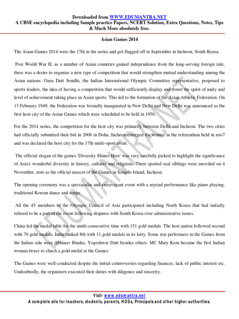 3.asian Games 2014 | PDF | International Sports Competitions | Olympic ...
