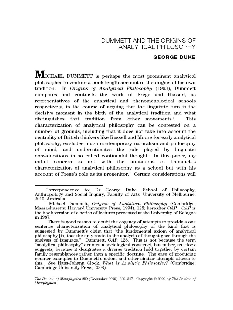 Origins of Analytical Philosophy | PDF | Gottlob Frege | Analytic ...