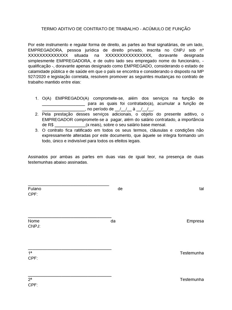 Termo de Acumulo de Função | PDF