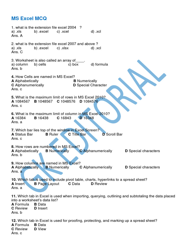 Excel | PDF | Microsoft Excel | Spreadsheet