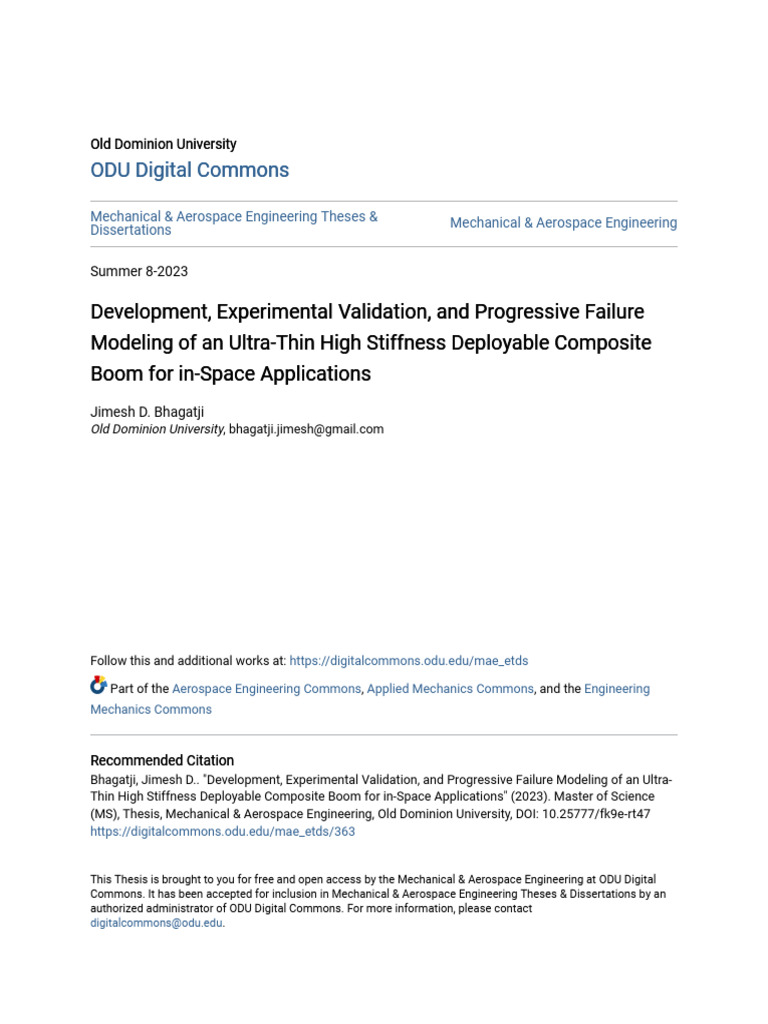 Development Experimental Validation and Progressive Failure Mod | PDF | Composite Material | Bending