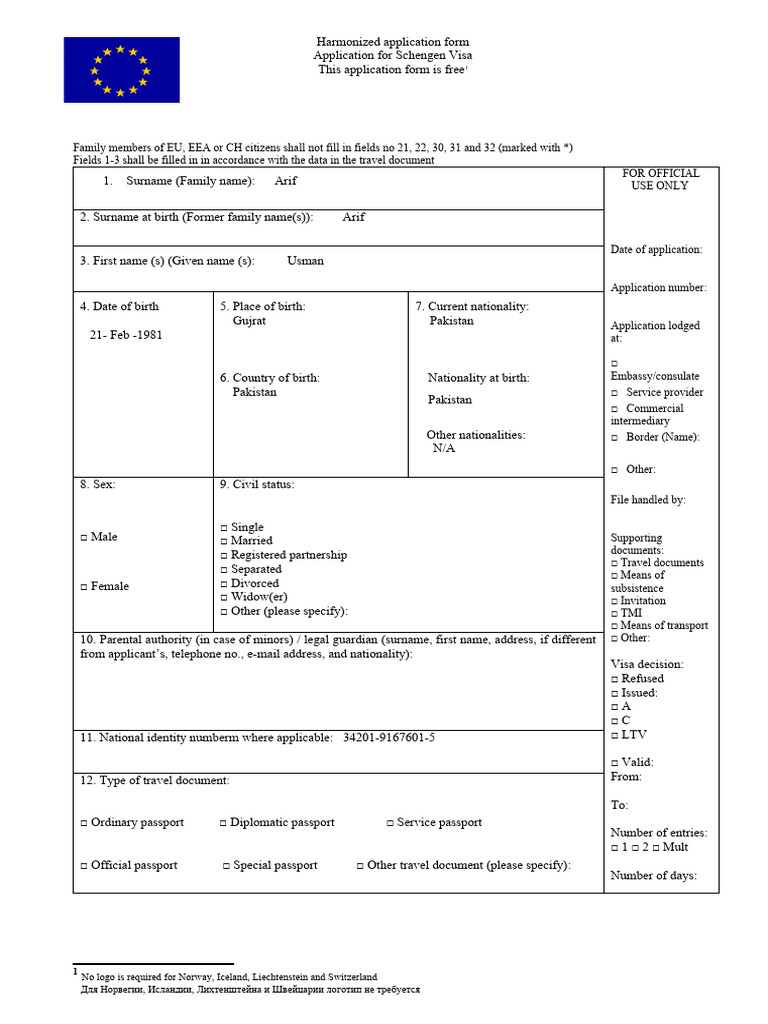 Application Form en | PDF