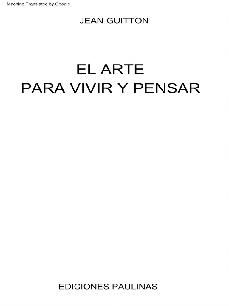 El trabajo intelectual de Jean Guitton | PDF | Filosofía | Arte