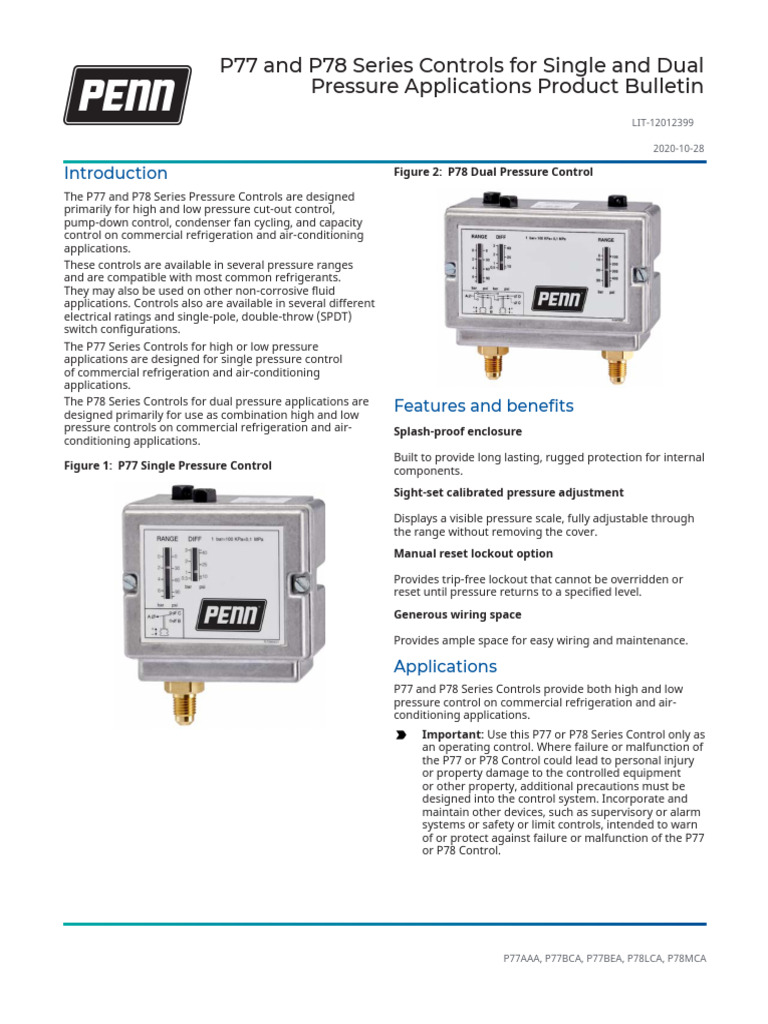 P77 & P78 Series | PDF | Switch | Humidity