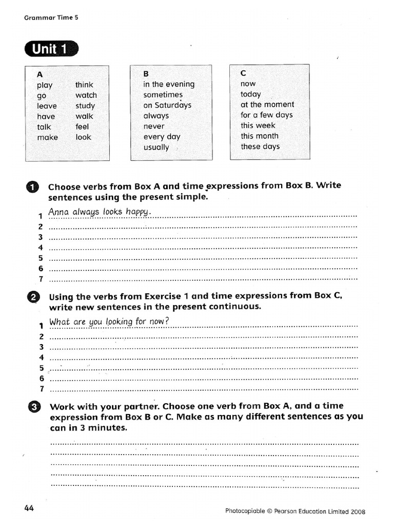 New Grammar Time 5 Quizzes | PDF