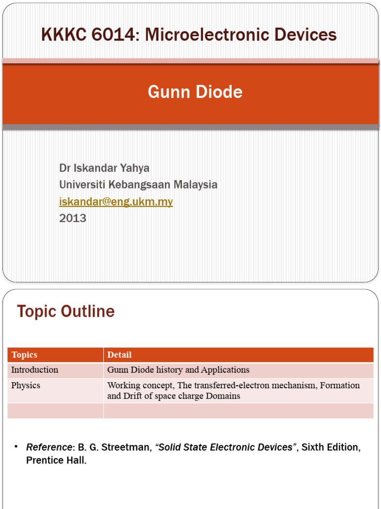 KKKC 6014 - 3 Gunn Diode | PDF | Diode | Microwave