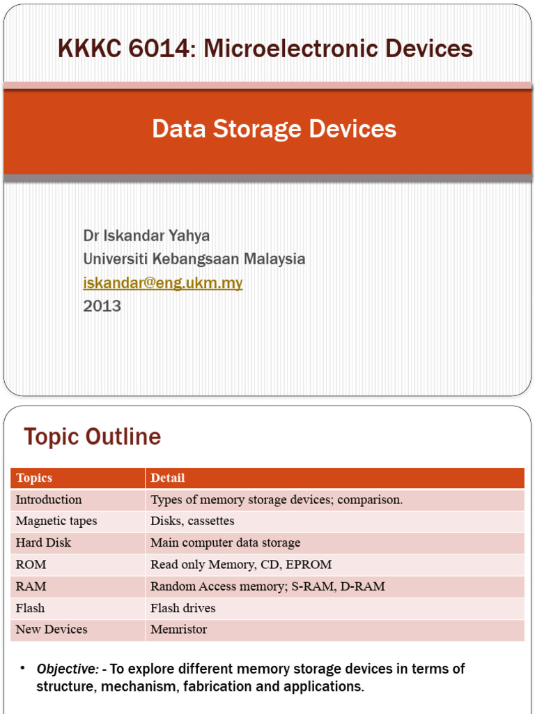 KKKC 6014 - 4 Data Storage Devices | PDF | Random Access Memory | Computer Data Storage