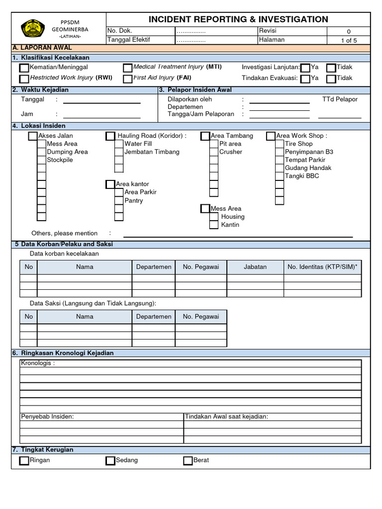 Incident Reporting and Investigation 1 | PDF