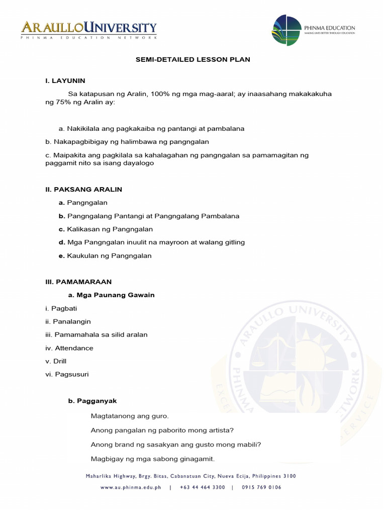 Filipino Arguelles - SDLP | PDF