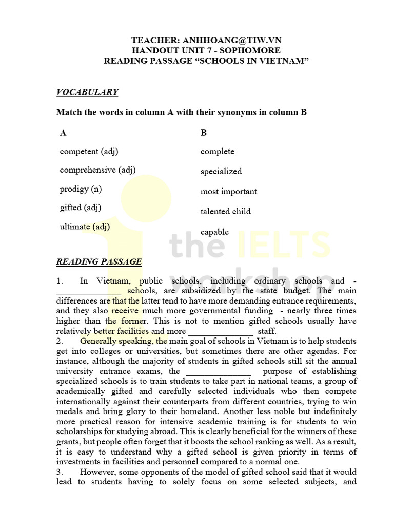 Handout Unit 7 | PDF