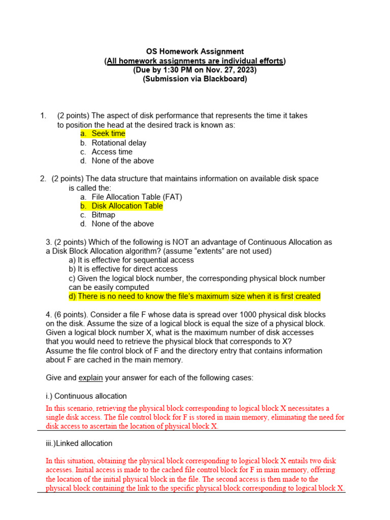 HW - Disk Storage 5 | PDF | Computer Data Storage | Computer File