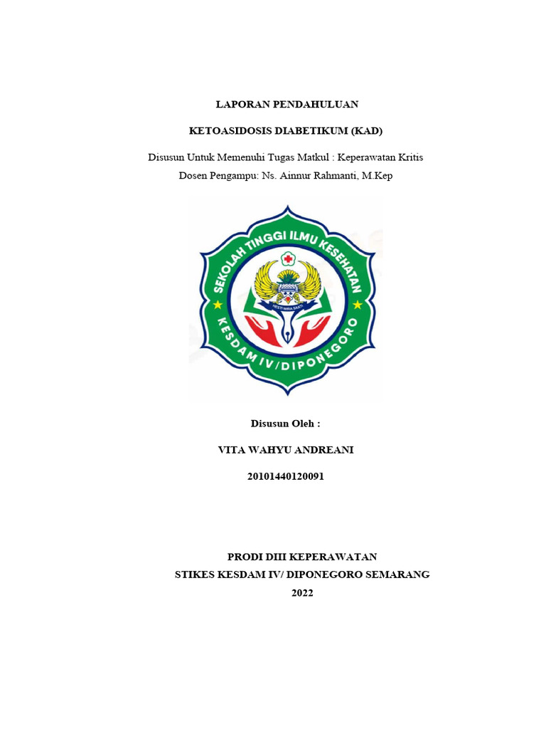 LP KRITIS ICU KAD Vita Wahyu Andreani Ambarawa | PDF | Kesehatan Holistik